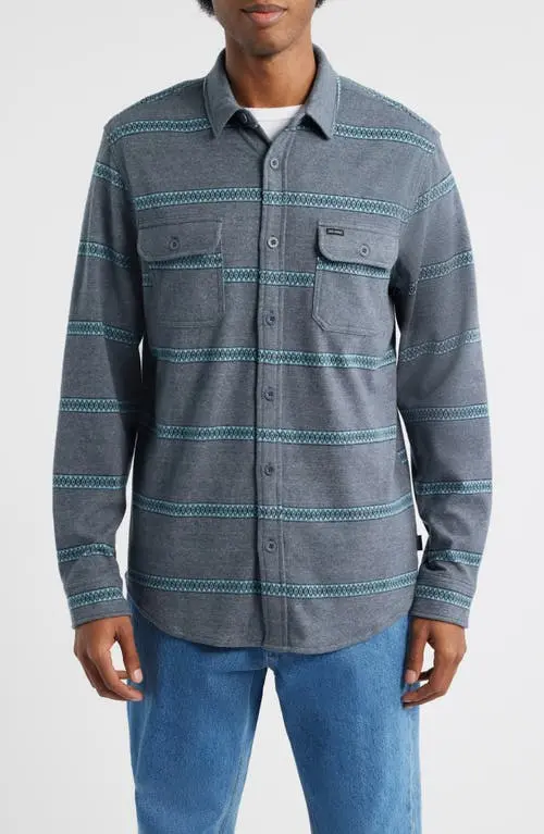 Rip Curl Grid Stretch Fleece Button-up Shirt - Pine Night