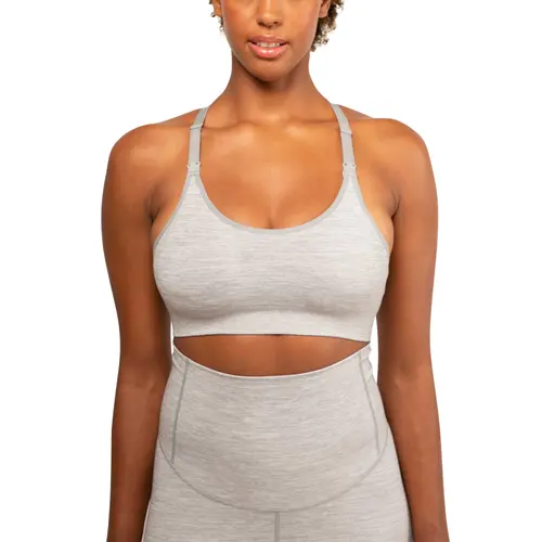MODERN ETERNITY Layla Yoga Racer Back Nursing Bra - Graphite Melange