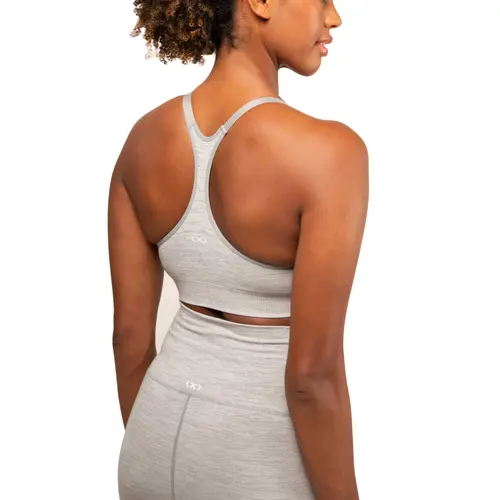 MODERN ETERNITY Layla Yoga Racer Back Nursing Bra - Graphite Melange
