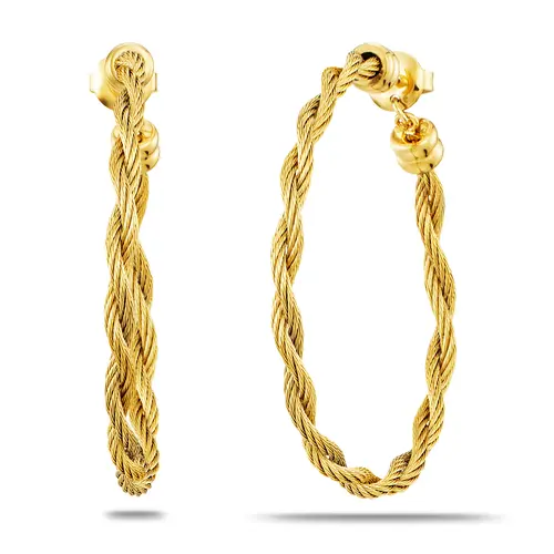 CHARRIOL Love Twist Hoop Earrings - Yellow Gold Pvd
