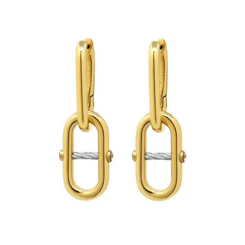 CHARRIOL St. Tropez Mariner Chain Earrings - Yellow Gold Pvd