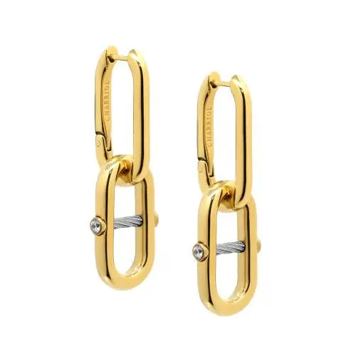CHARRIOL St. Tropez Mariner Chain Earrings - Yellow Gold Pvd