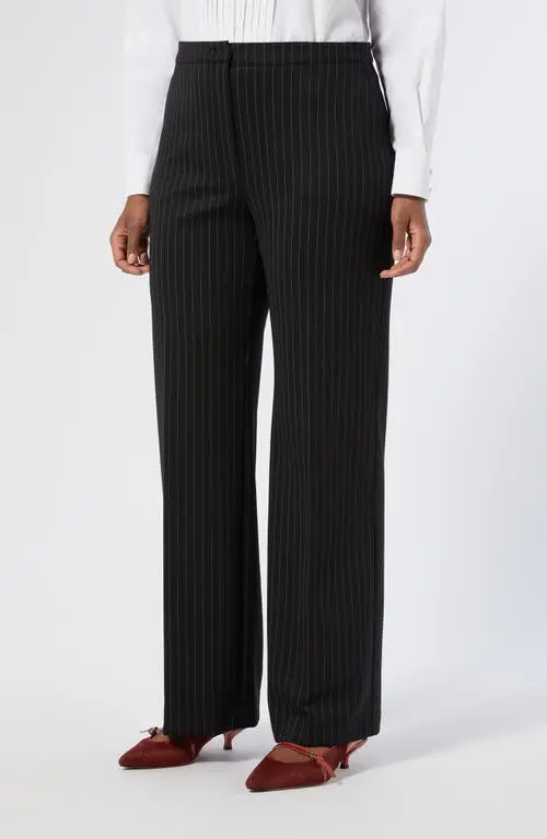Marina Rinaldi Michela Pinstripe Stretch Jersey Pants