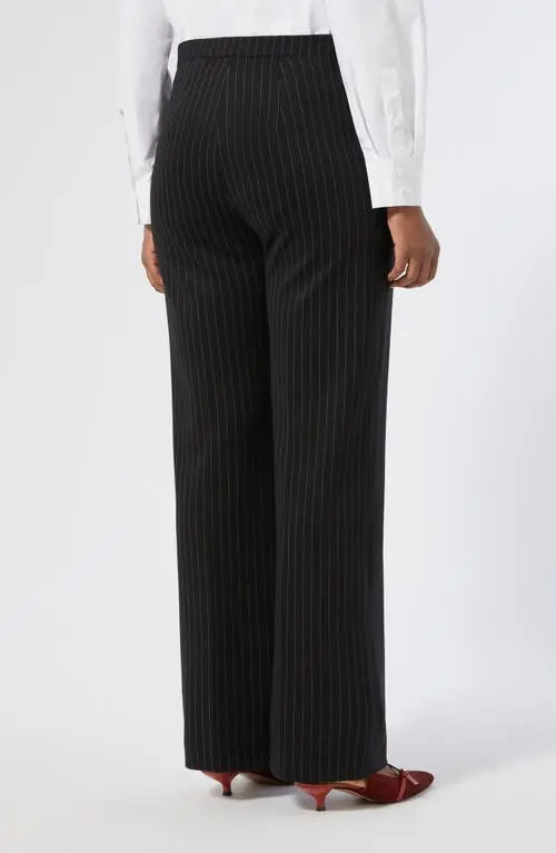 Marina Rinaldi Michela Pinstripe Stretch Jersey Pants