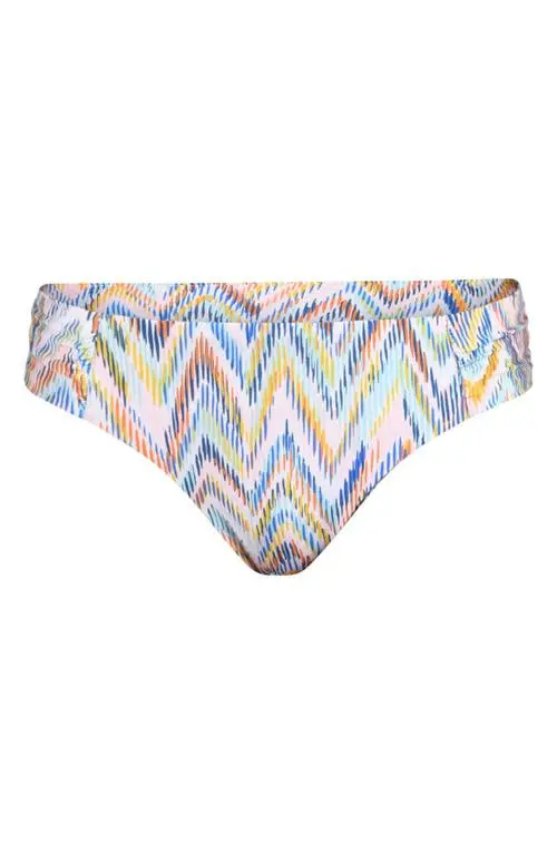 SUNSHINE 79 Shirred Side Hipster Bikini Bottom - White Multi