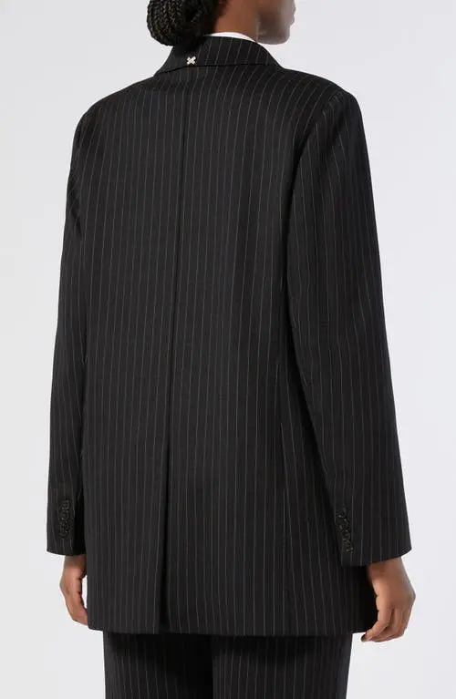 Marina Rinaldi Barbra Pinstripe Stretch Jersey Jacket