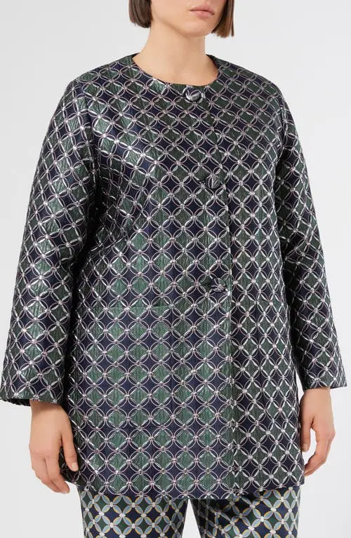 Marina Rinaldi Dinda Geometric Jacquard Jacket