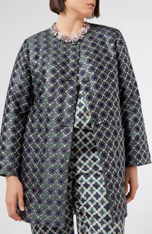 Marina Rinaldi Dinda Geometric Jacquard Jacket