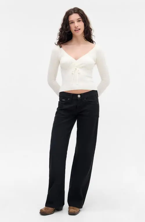 BDG URBAN OUTFITTERS Rib Surplice Neck Sweater