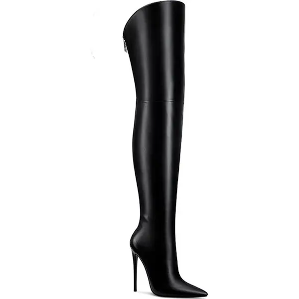 Femme La The Scorpio Pointed Toe Thigh High Boot