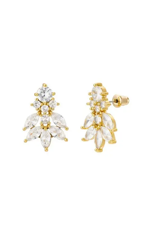 UNTAMED PETALS Carla Crystal Stud Earrings - Gold