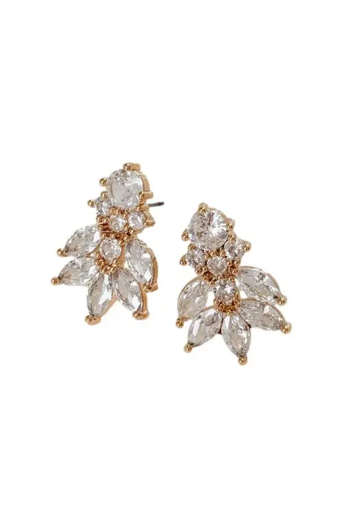UNTAMED PETALS Carla Crystal Stud Earrings - Gold