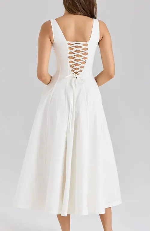 structured a line midi dress The Florence Structured A-Line Midi Dress main image 0