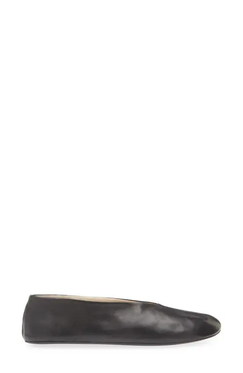 THE ROW Stella Ballerina Flat - Black