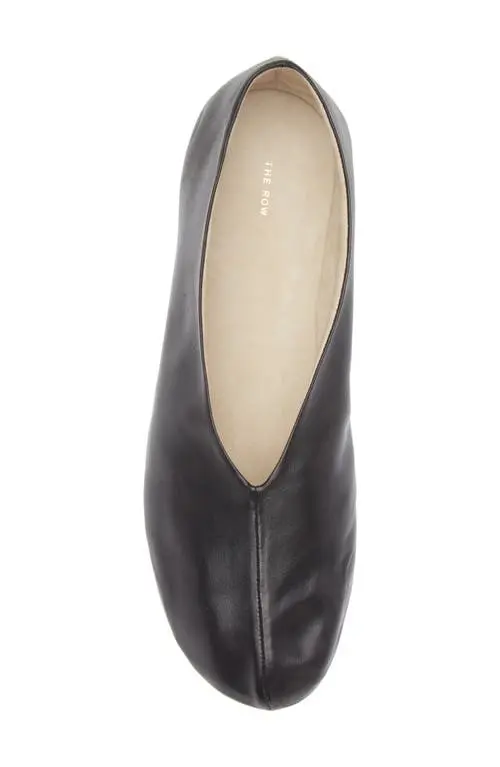 THE ROW Stella Ballerina Flat - Black