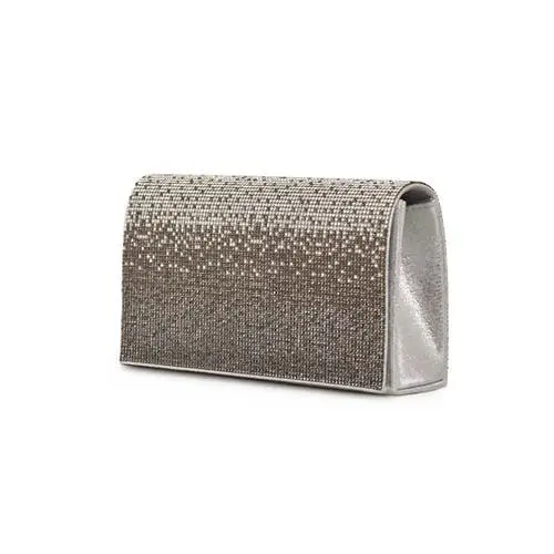 LADY COUTURE Rhinestone Envelope Clutch - Silver Multi