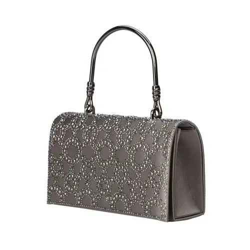LADY COUTURE Rhinestone Covered Clutch - Pewter