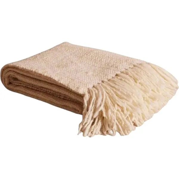 MESO GOODS Nieve Wool Throw - Cream