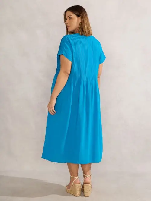 LIVE UNLIMITED Pintuck Midi Dress