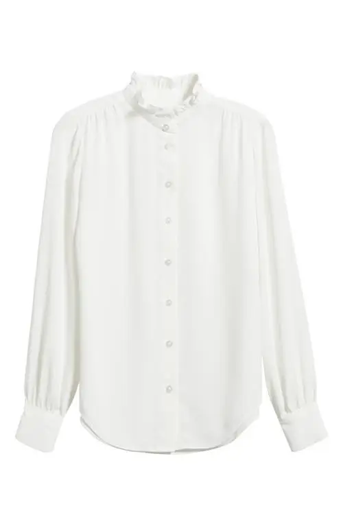 Anne Klein Ruffle Accent Button-up Shirt