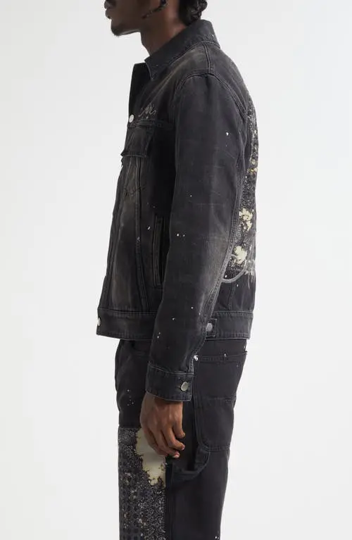 Amiri Bleach Bandana Denim Trucker Jacket