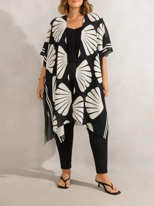 LIVE UNLIMITED Printed Longline Coat