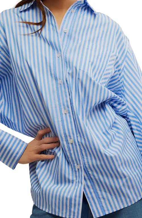 Free People Sabine Striped Button-up Shirt