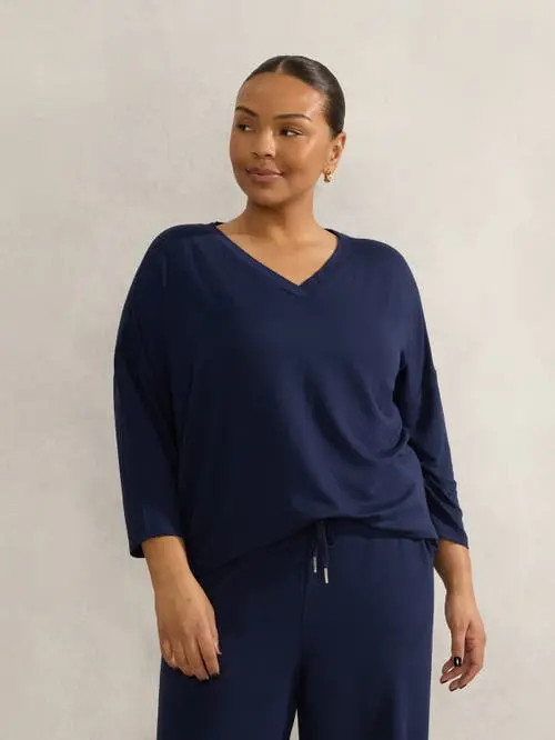 LIVE UNLIMITED Supersoft 3/4 Sleeve Top
