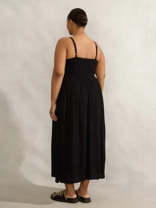 LIVE UNLIMITED Crinkled Crochet Dress