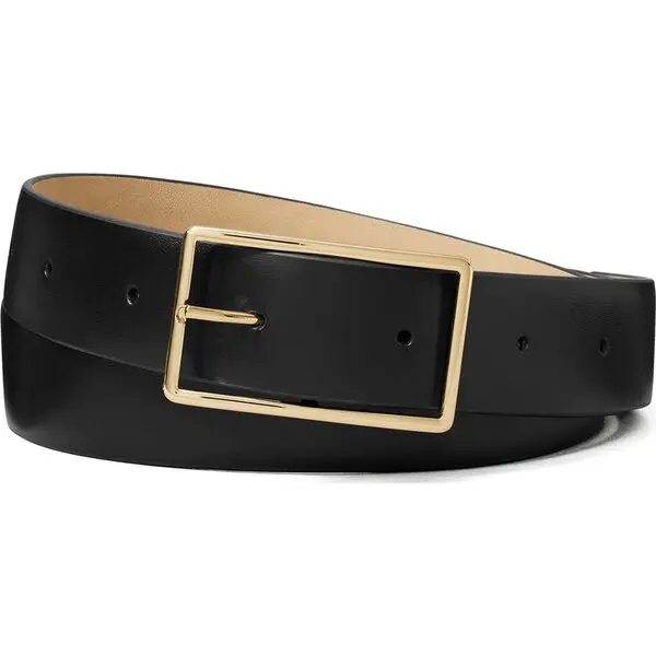Tory Burch Gigi Leather Belt - Black/gold
