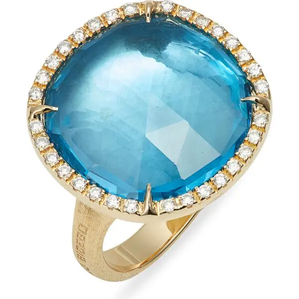 Marco Bicego Jaipur Blue Topaz And Diamond Ring - D0.24 Ghvvs1vs1  18kyg