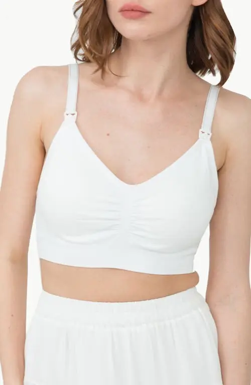 MODERN ETERNITY Jade Seamless Maternity And Nursing Bra - White