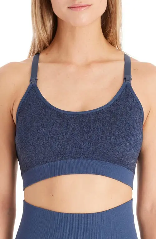 MODERN ETERNITY Bella Active Maternity Nursing Bra - Navy Jacquard