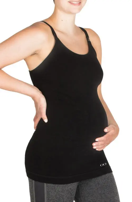 MODERN ETERNITY Seamless Maternity/nursing Yoga Tank - Black