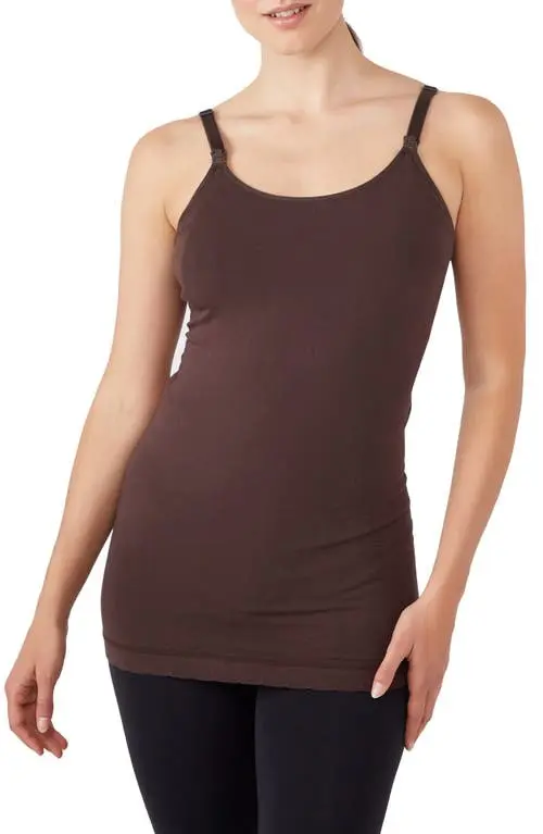 MODERN ETERNITY Hannah Rayon Yoga Nursing Tank - Chocolate