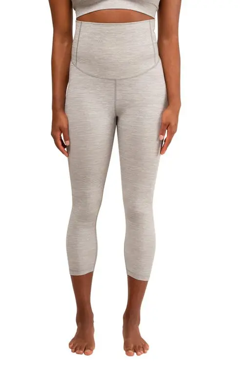 MODERN ETERNITY Zara Seamless Maternity Capri Leggings - Graphite Melange