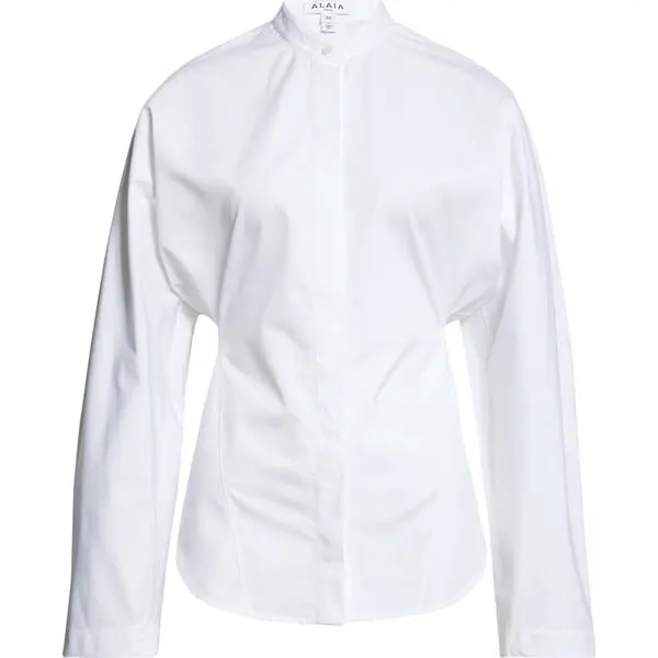 Alaïa Cotton Button-up Shirt - Blanc