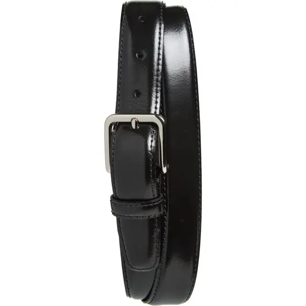 Vince Spazzolato Leather Belt - Black