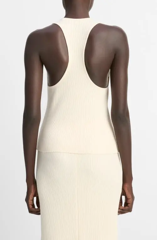 Vince Rib Racerback Tank Top