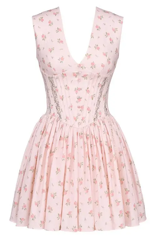 House Of Cb Floral Print Mini Dress