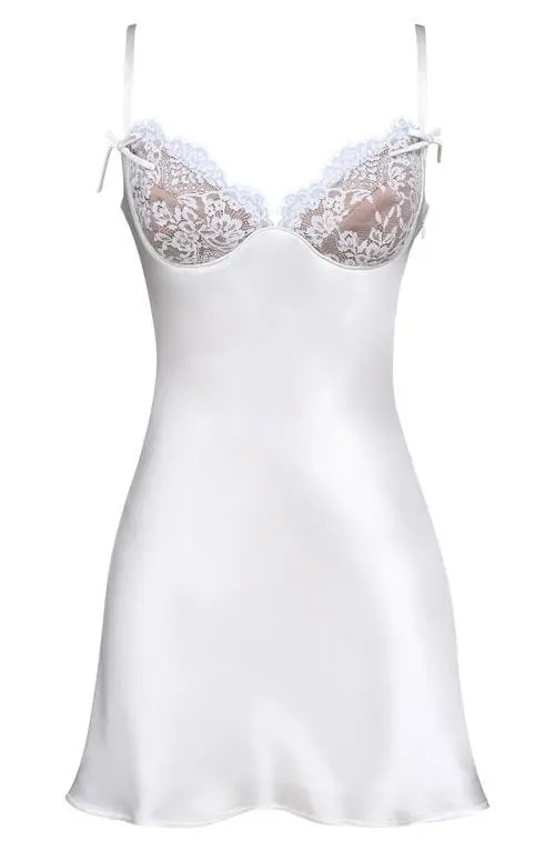 House Of Cb Athenea Satin Mini Slipdress
