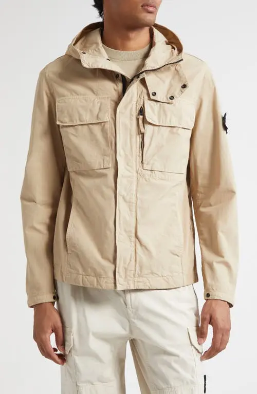 Stone Island Short Cotton Twill Parka