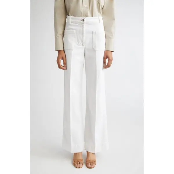 Victoria Beckham Alina High-waist Jeans - Washed White