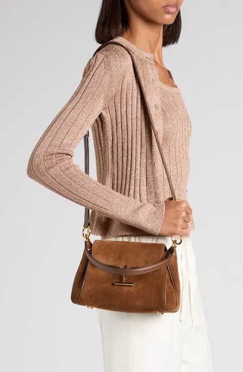 TOM FORD Tara Small Suede Shoulder Bag
