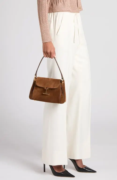 TOM FORD Tara Small Suede Shoulder Bag