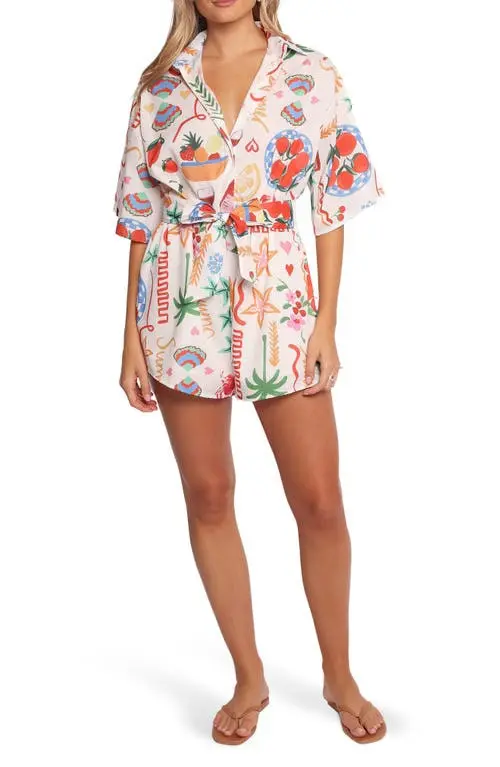 PETAL & PUP Kellie Mixed Print Romper - Dolce Vita
