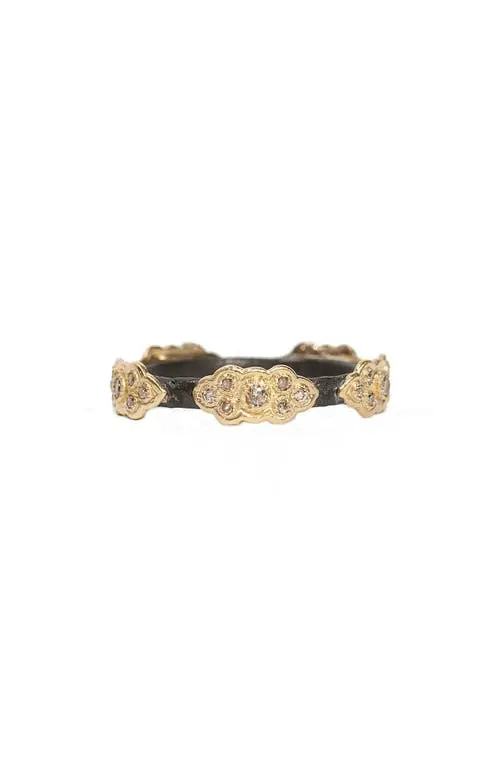 Armenta Old World Diamond Stackable Ring - Yellow Gold/silver