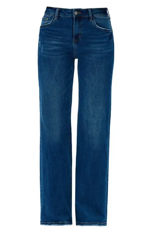 BAYEAS Mid-rise Wide-leg Jeans - Dark Blue