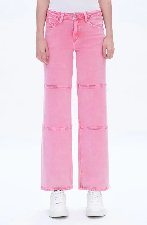 BAYEAS Mid-rise Wide-leg Paneled Jeans