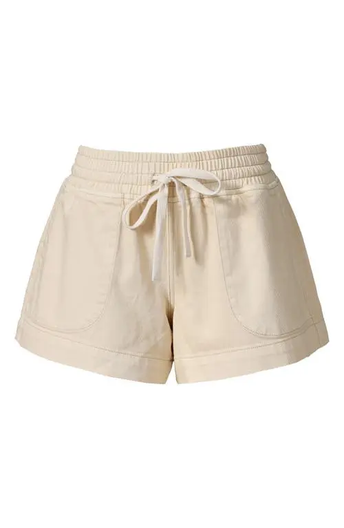 BAYEAS High Waisted Denim Shorts - Creme Brulee